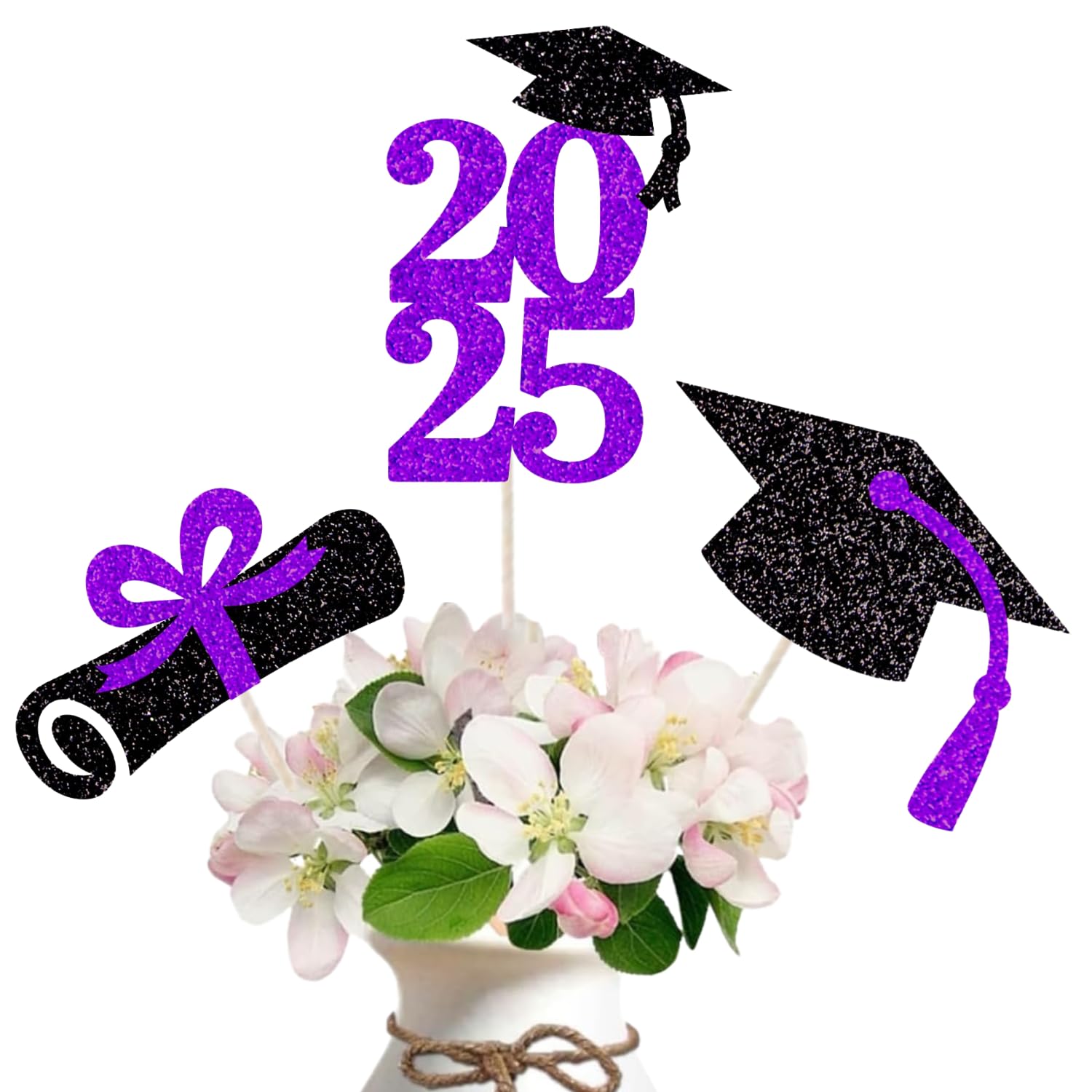 ALISSAR 18-Pack Double Sided 2025 Graduation Party Centerpiece Sticks ...