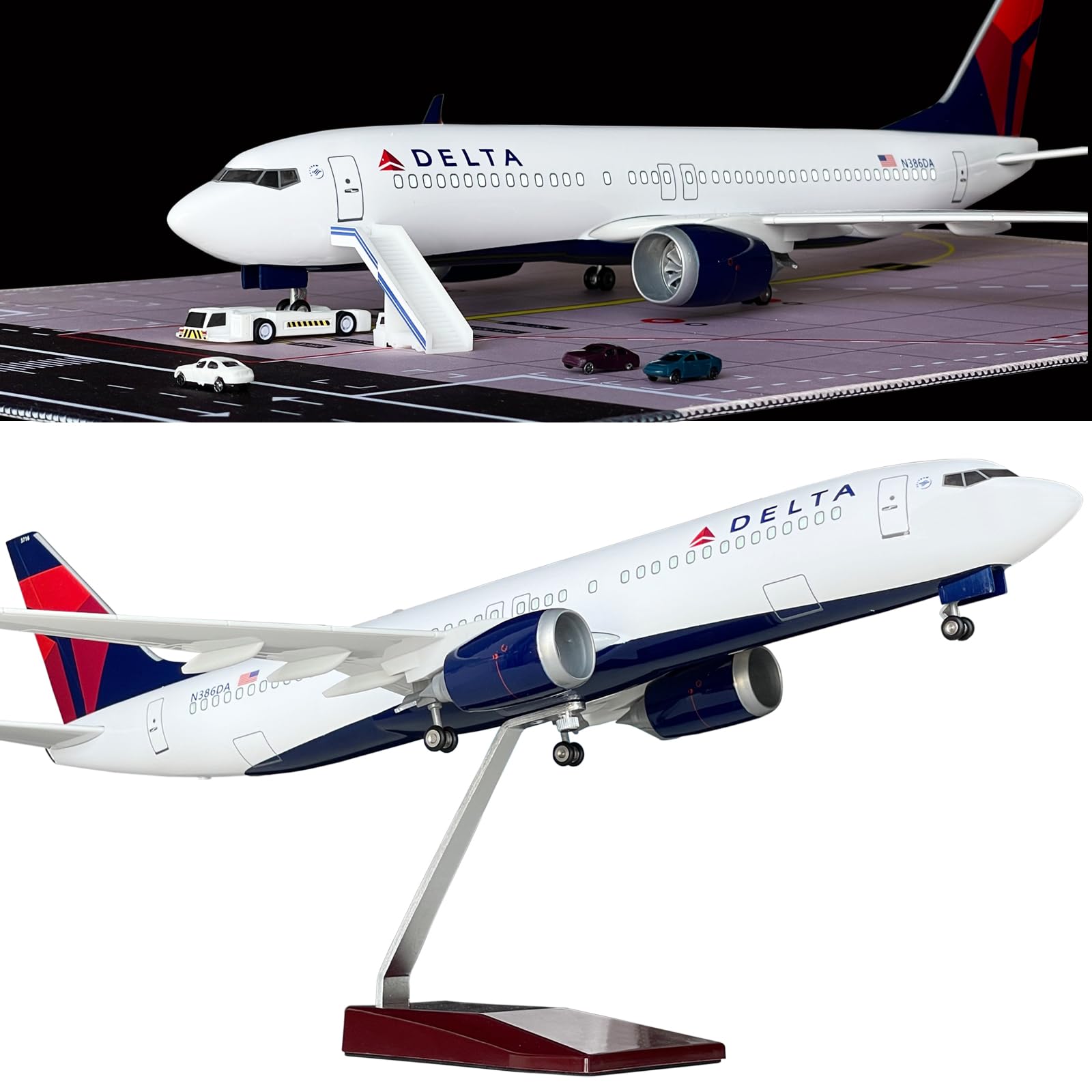 Delta B737 Airplane Model, 1:150 Scale Delta Airlines B737 18.5 Inches ...