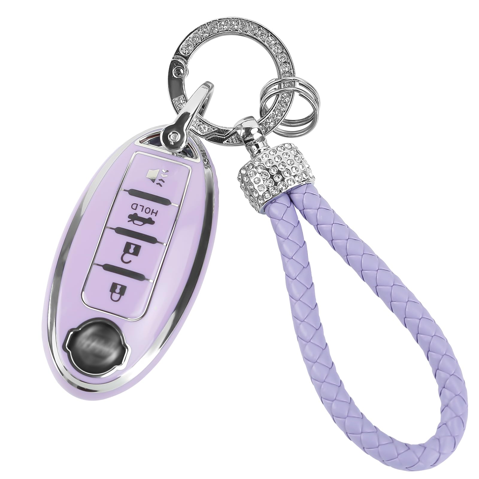 COGEEK Key Fob Cover with Bling Lanyard, Compatible with Nissan Altima ...