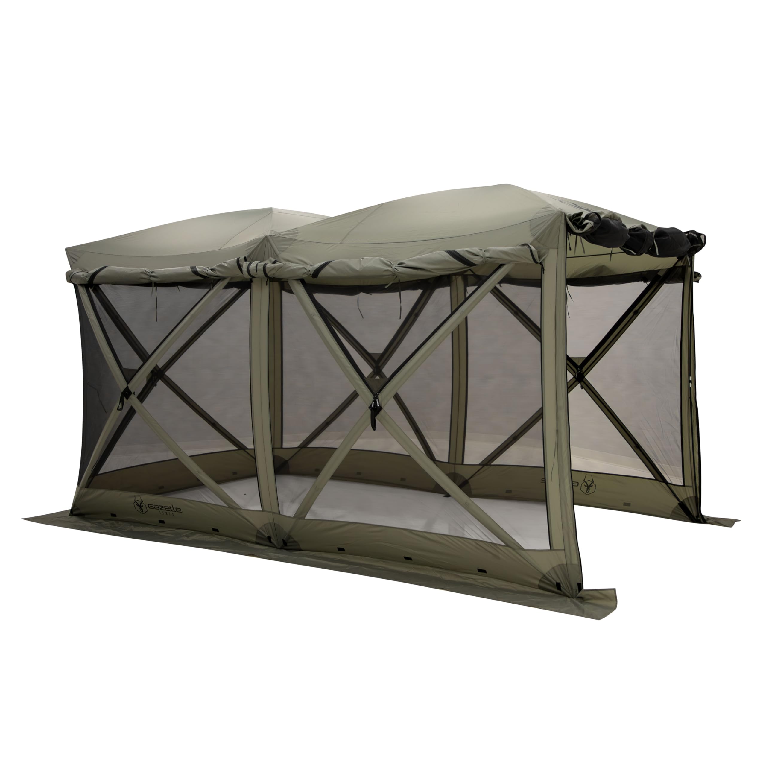 Gazelle Tents™ Tandem Gazebo, Easy Pop-Up Hub Screen Tent, Durable ...