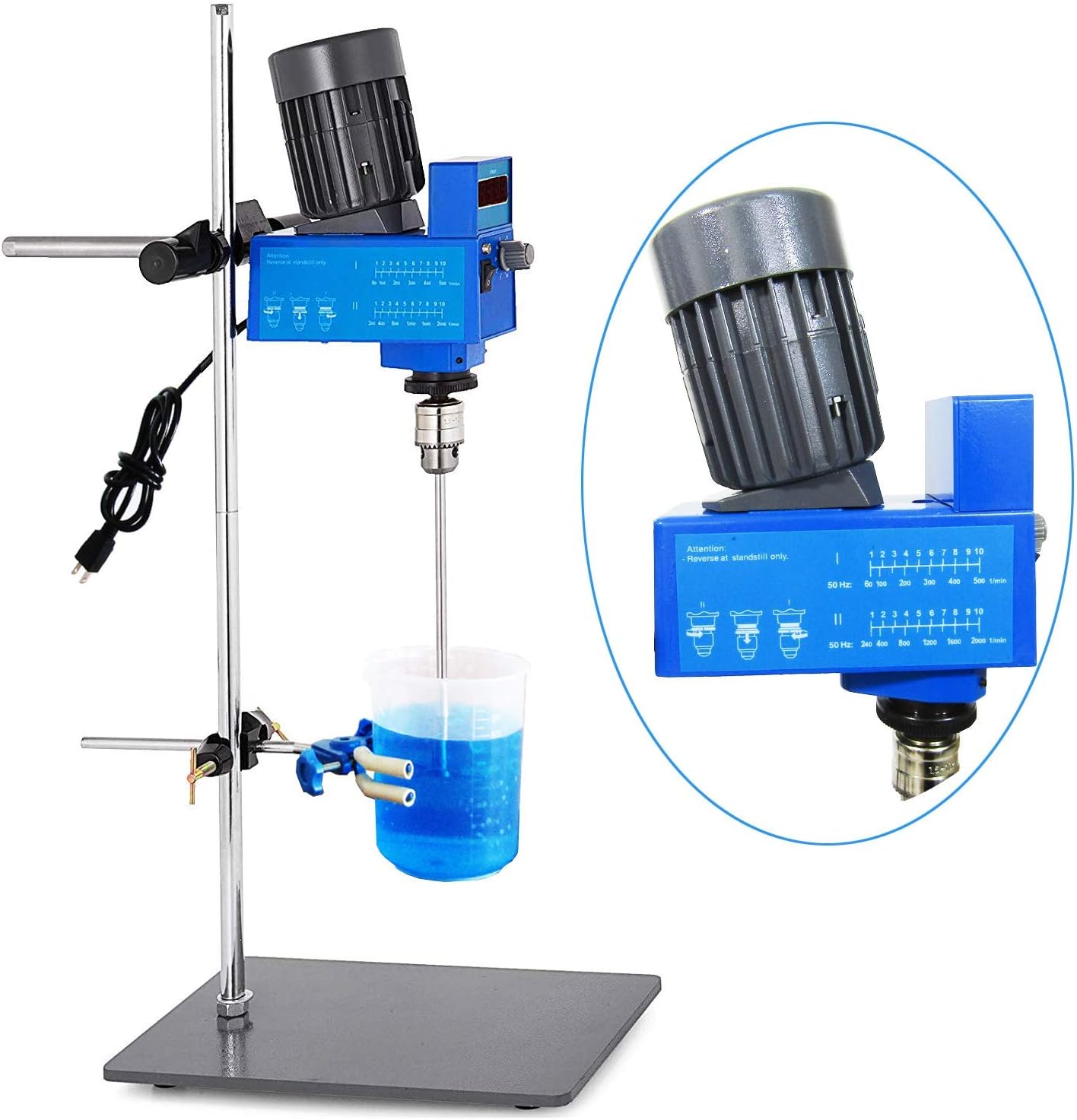 ERGUI Mezclador de agitador de Laboratorio Mezclador eléctrico Digital ...