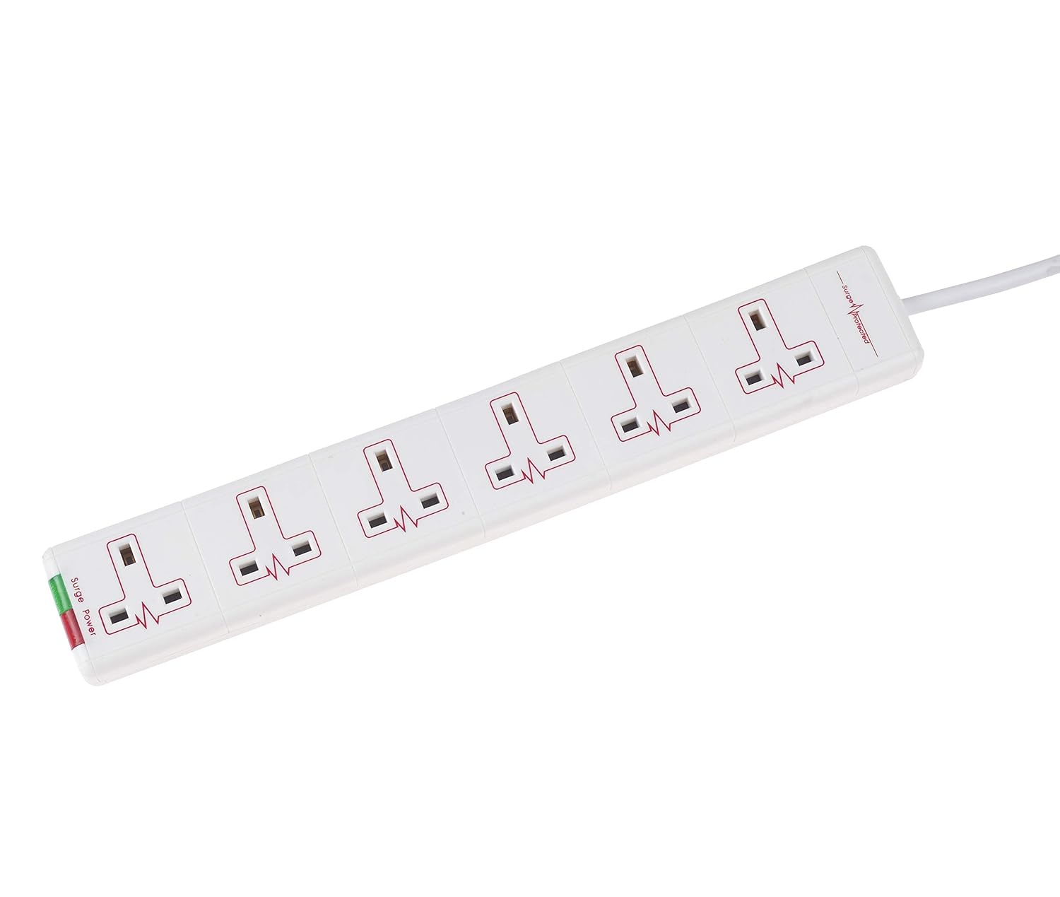 Schneider Electric Thorsman – 6 Gang Socket Extension Lead, Surge ...