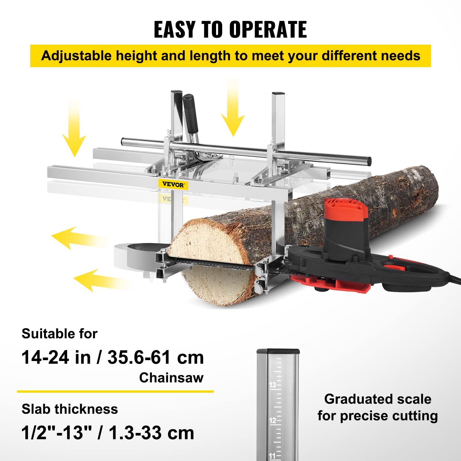 Bingua.com - Popsport Chainsaw Mill Planking Milling 14 to 24 Inches ...