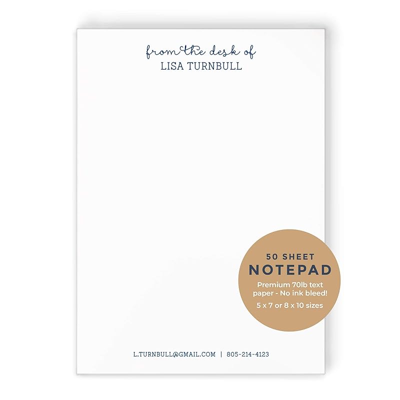 Amazon.com: FANCY NOTES NOTEPAD - Personalized Professional Desk Pad ...