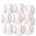 10PCS White Baseball Paper Lanterns Decorations, 8'' Ceiling Hanging ...