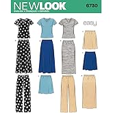 Amazon.com: New Look Sewing Pattern 6483 Misses Tops, Size A (6-8-10-12 ...