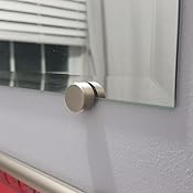 Amazon.com: CRL Brushed Nickel Round Mirror Clips - Set: Home & Kitchen