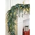 Amazon.com: EnnbeRuu Real Touch Norfolk Pine Garland with Tassels, Christmas Garland (Norfolk ...