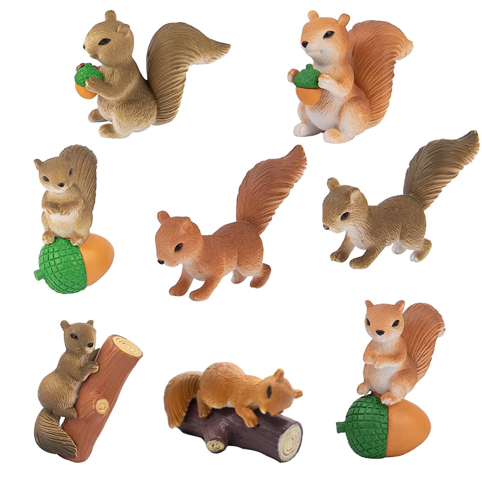 Mua Squirrel Cake Topper 8pcs,Miniature Animal Squirrel Figures,Mini ...
