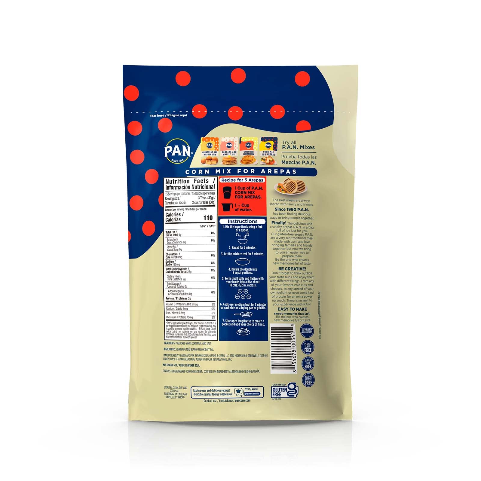 Mua P.A.N Corn Mix for Arepas – Gluten Free Easy to Prepare Flour 1 lb ...