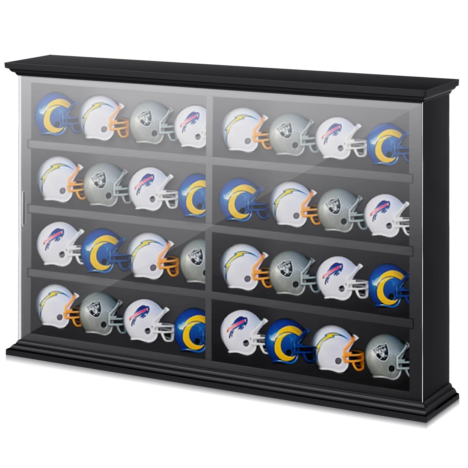 CroBlissful Mini Helmet Display Case Cabinet Holders Wall Mount Rack ...