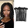 Amazon.com : 6 Inch Loc Extensions Human Hair 0.4cm Thickness 10 ...