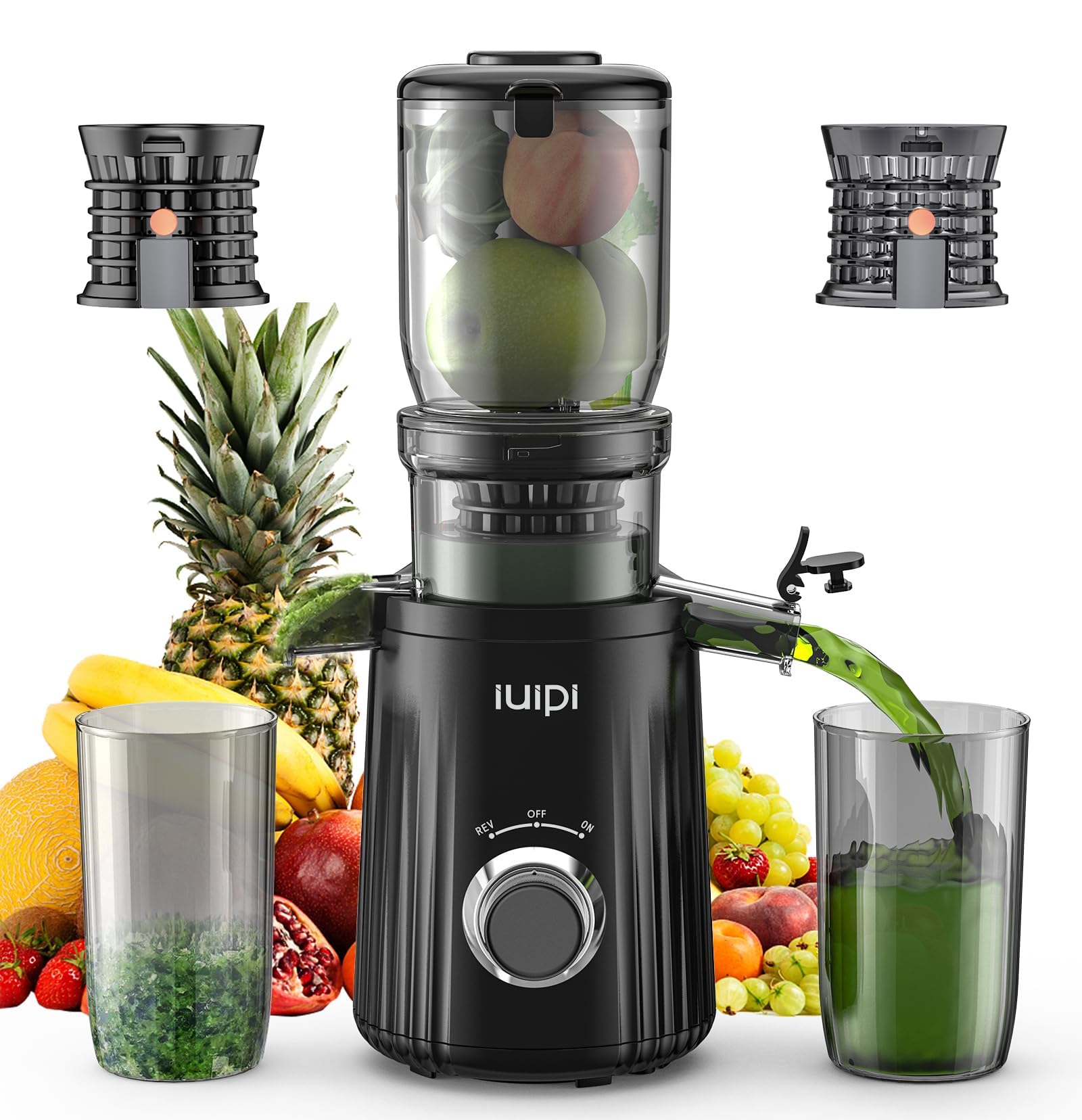 Cold Press Juicer, Slow Masticating Juicer Machines for Whole Vegetable ...