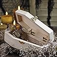 Amazon.com: Unfinished Locking Coffin Box for Halloween Decorations and ...