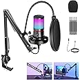 Amazon.com: NEEWER USB Gaming Microphone Kit with RGB Light Effect ...