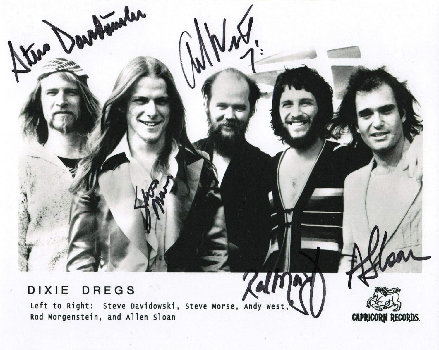 Dixie Dregs REAL hand SIGNED Photo #1 COA Autographed by 5 members at ...