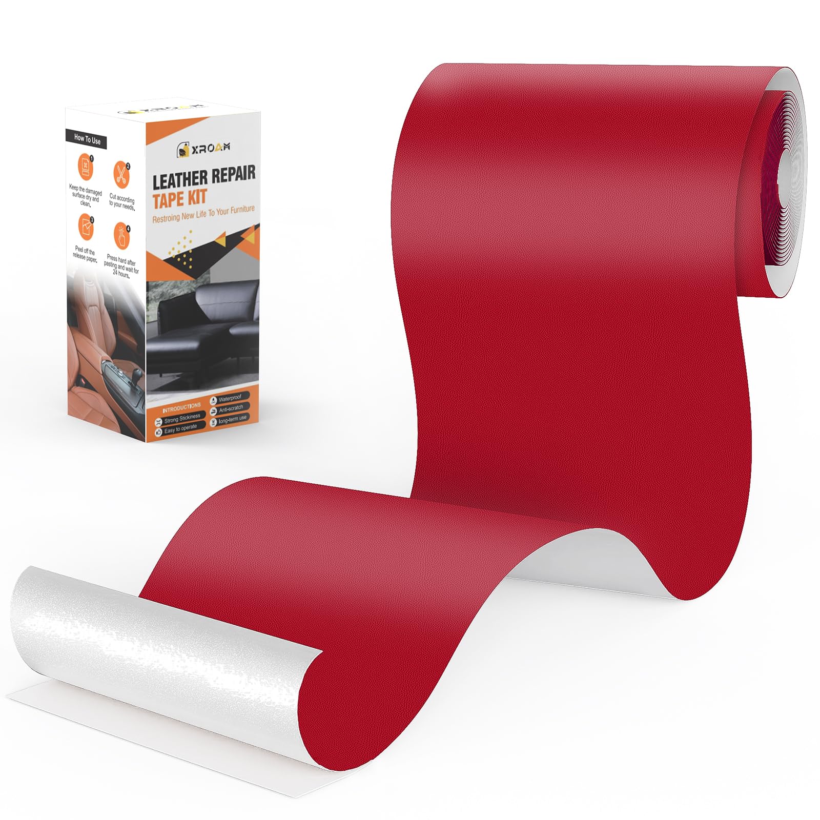 Leather Repair Tape, 4.7x63 inch Leather Patches for Furniture, Self ...