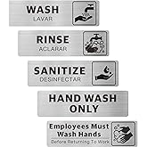 Amazon.com: 4 PK Wash Rinse Sanitize Sink Labels-Employees Must Wash ...