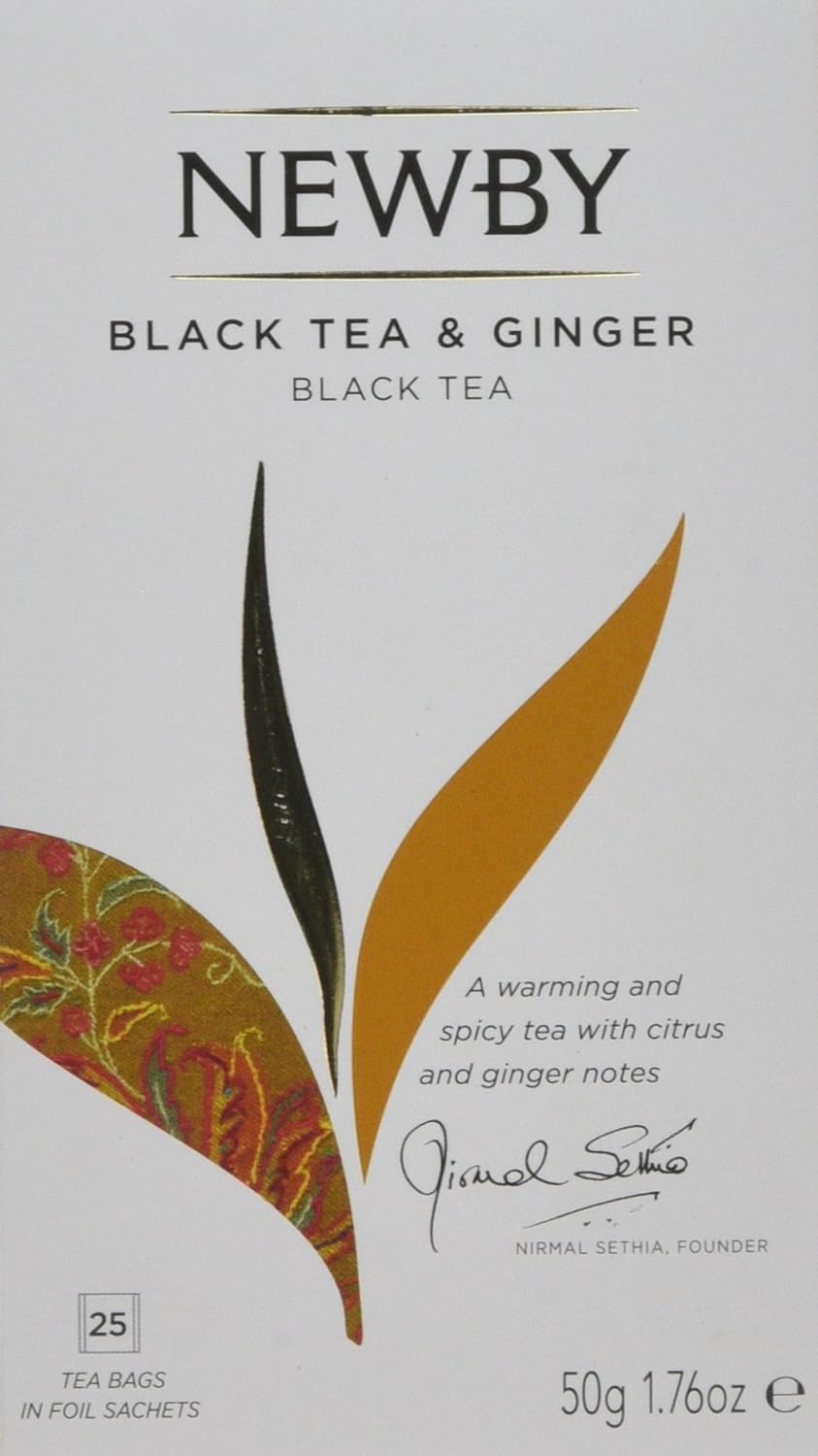 Newby Teas Classic Black Tea and Ginger Teabags, 25-Count: Amazon.co.uk ...