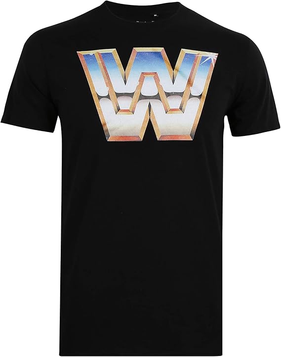 WWE Retro W Camiseta para Hombre: Amazon.es: Ropa y accesorios