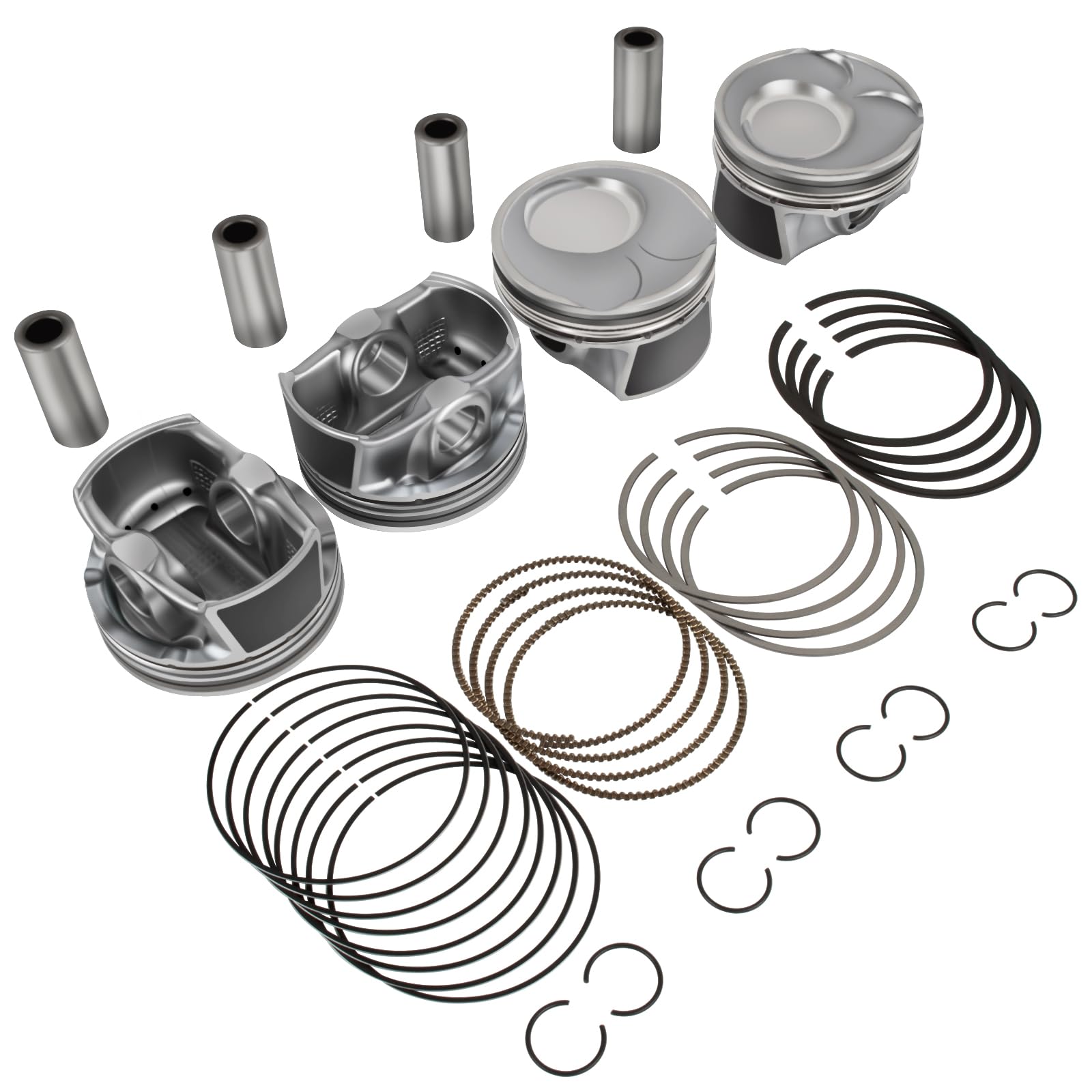 PHILEMONIX 230412E210 4 Pcs Engine Piston & Rings Set Compatible with ...