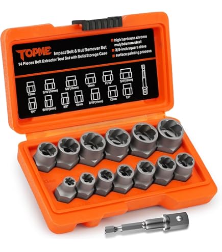 Extractor Set Impact Nut And Bolt Extraction Tool Set Bolt Extractor Kit