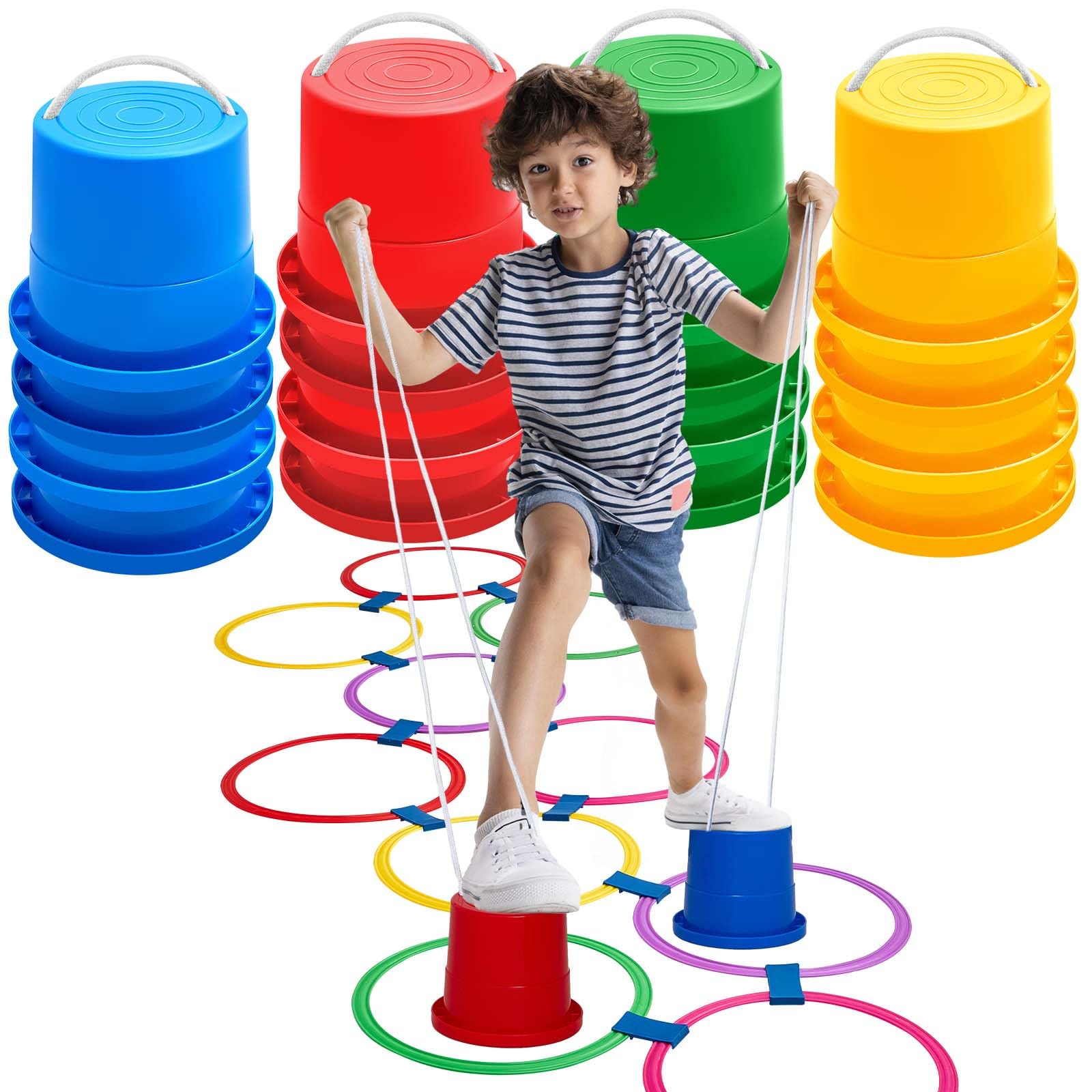 Mua 8 Pairs Balancing Stilts for Kids Walking Stilts Toys Sports ...