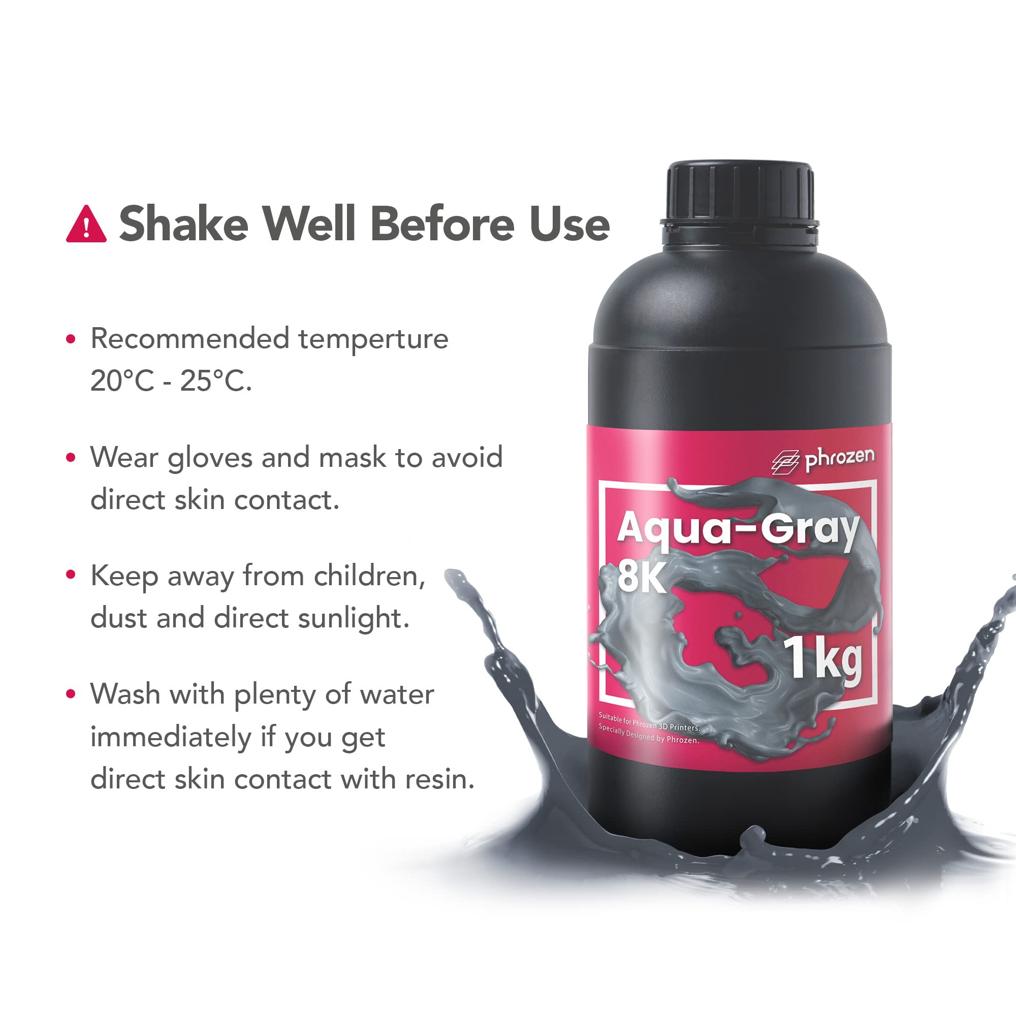 Mua phrozen Aqua Gray 8K 3D Printing Resin, Designed to Showcase Highly ...