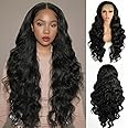 Amazon.com : MISS FANCY 32 Inch Black Lace Front Wigs For Women 13X6 HD ...