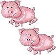 Amazon.com: 2 Pcs Pink Pig Shaped Jumbo Mylar Foil Balloon Farm Animal ...