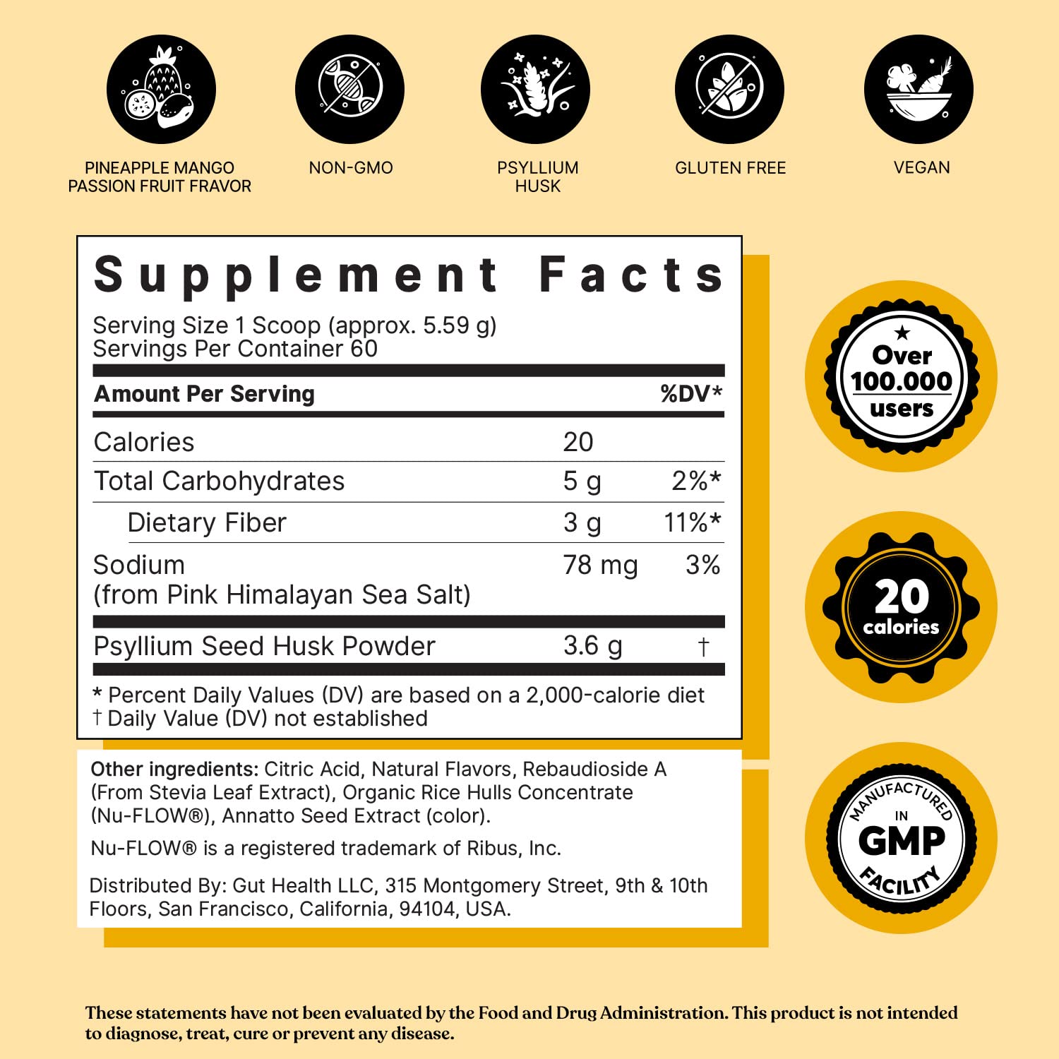Mua ColonBroom Psyllium Husk Powder with Stevia (Tropical Fruits ...