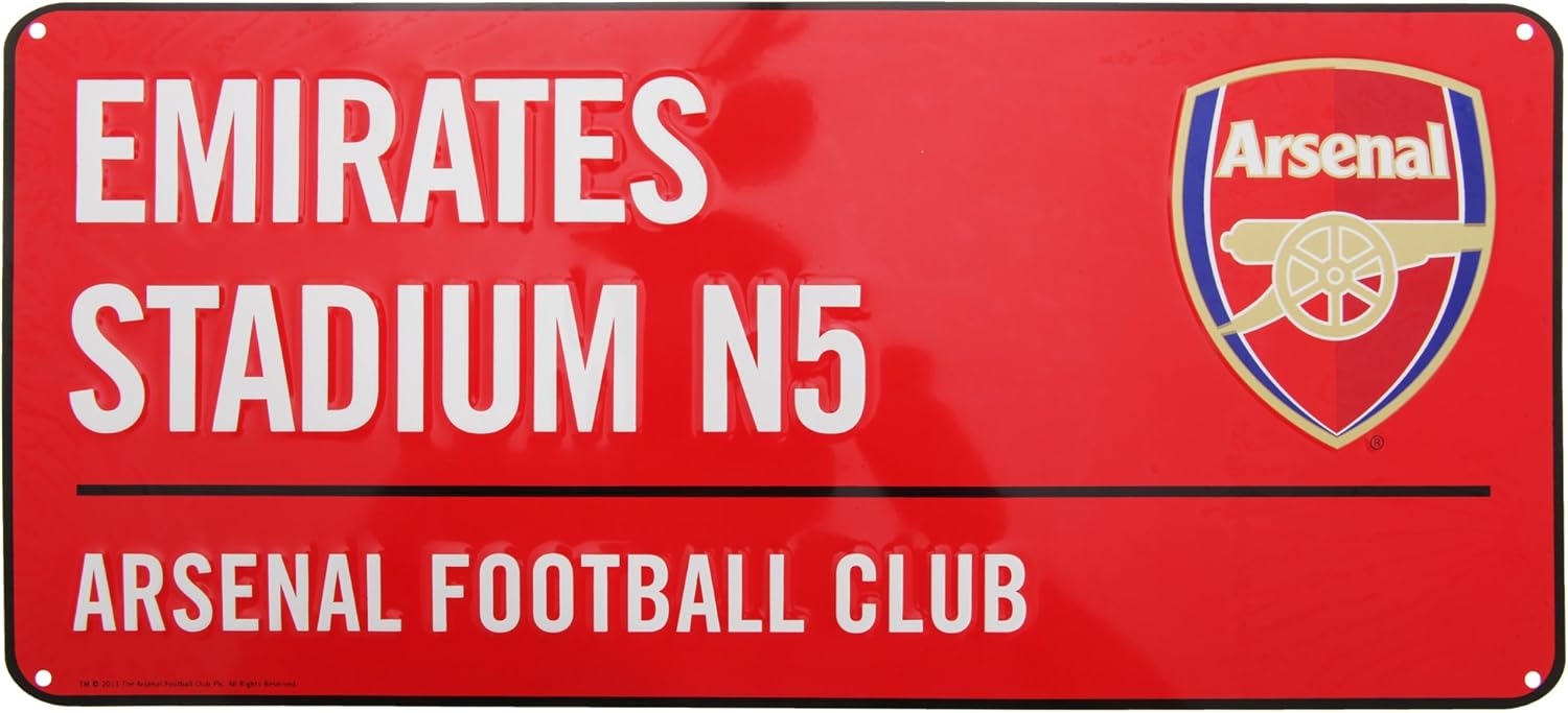 Arsenal FC Official Emirates Stadium Football Crest Street Sign (One ...