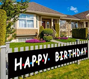Amazon.com: Large Friends TV Show Birthday Banner, Friends Theme Party ...