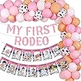 Amazon.com: Cheereveal First Rodeo Decorations Girl Pink - Western ...