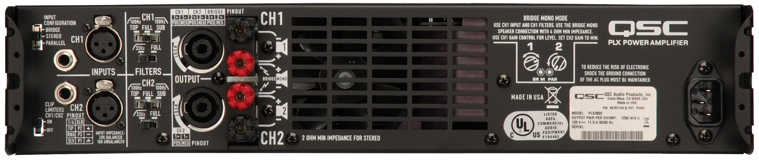 Mua QSC PLX3602 1250 Watt 2 Channel Lightweight Power Amplifier trên ...