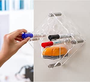Amazon.com : 11 Slot Clear Acrylic Diamond Shape Wall Mounted Dry Erase ...