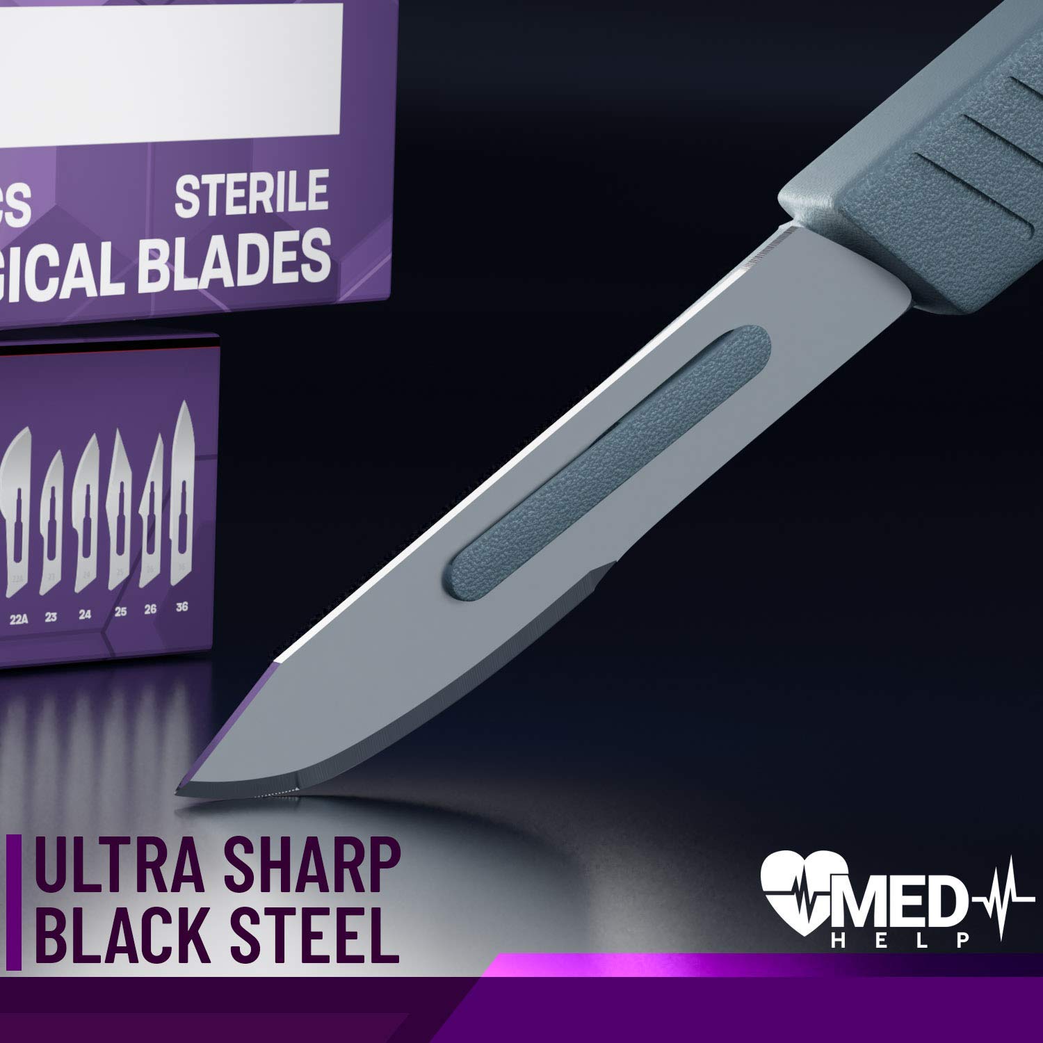 MedHelp Disposable Scalpel 10 Dermaplaning Tool Scalpel Blades 10 with ...