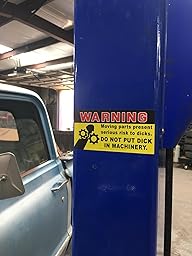 Amazon.com: Dont Put Dick in Machinery Prank Warning Decal 10 Pack ...