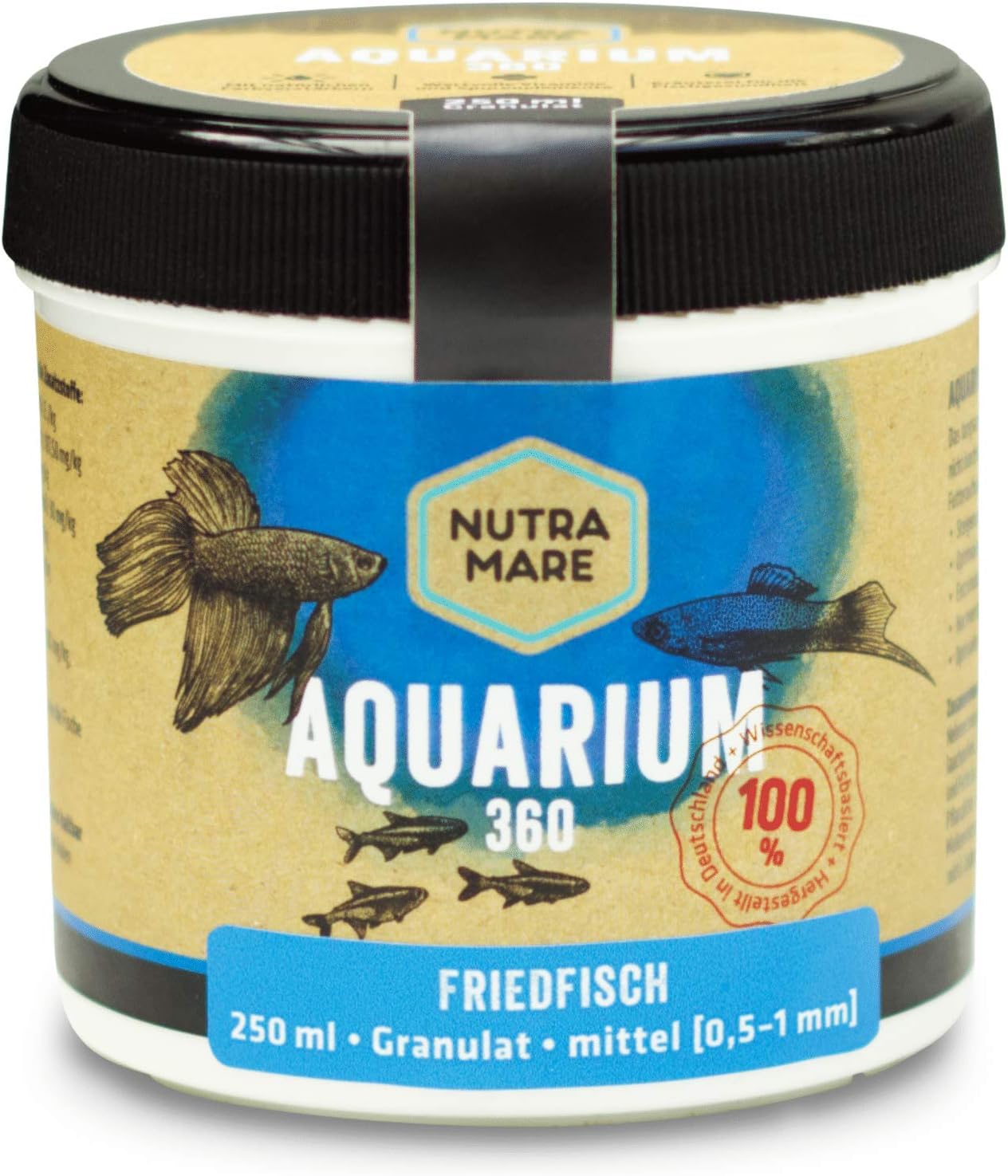 Nutramare Aquarium360 Friedfisch 250ml | Hochwertiges Fischfutter für ...