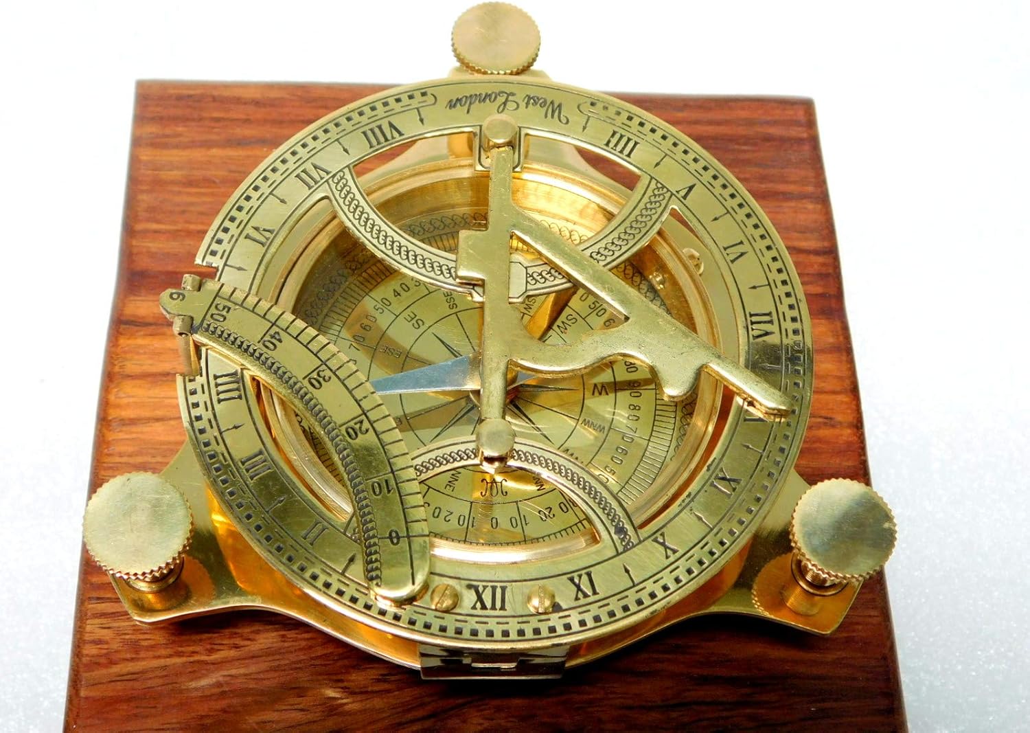 Brújula RIRHTAJUS de 4 cm de latón con Reloj de Sol Totalmente ...