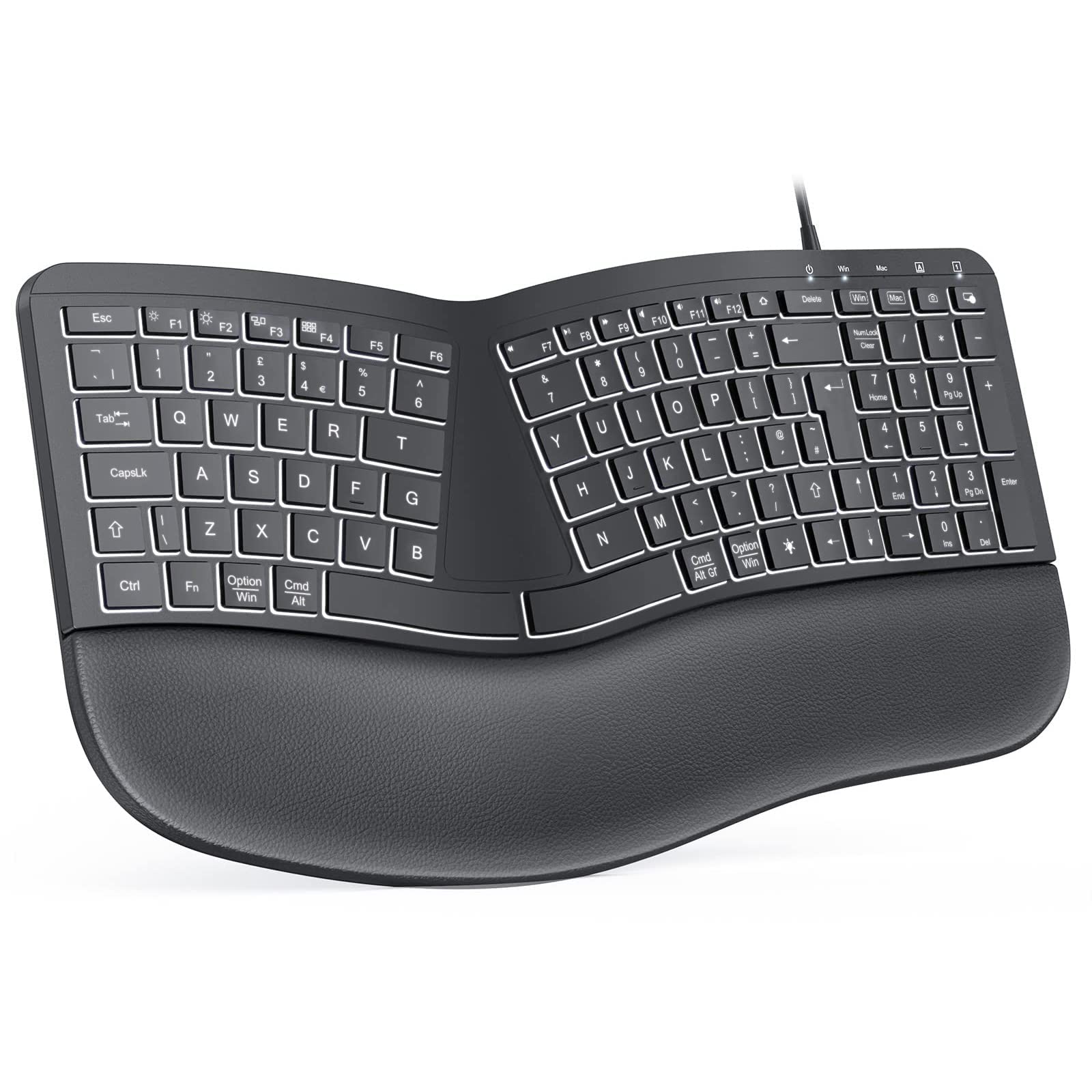 Mua Seenda Ergonomic Keyboard Wired USB Keyboard Illuminated Split ...