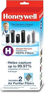 Honeywell HRF-H2C True HEPA Replacement Filter (H) for Air Purifiers ...