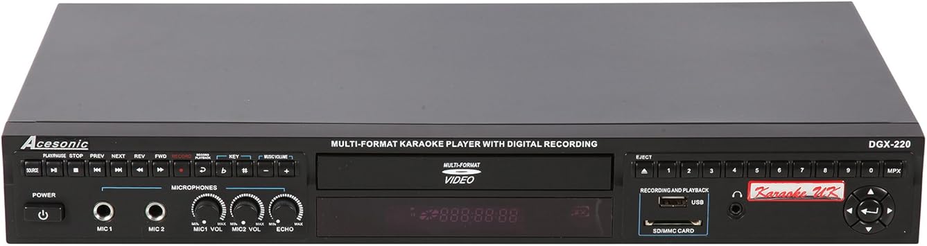 Acesonic DGX-220 Karaoke Machine: Amazon.co.uk: Musical Instruments