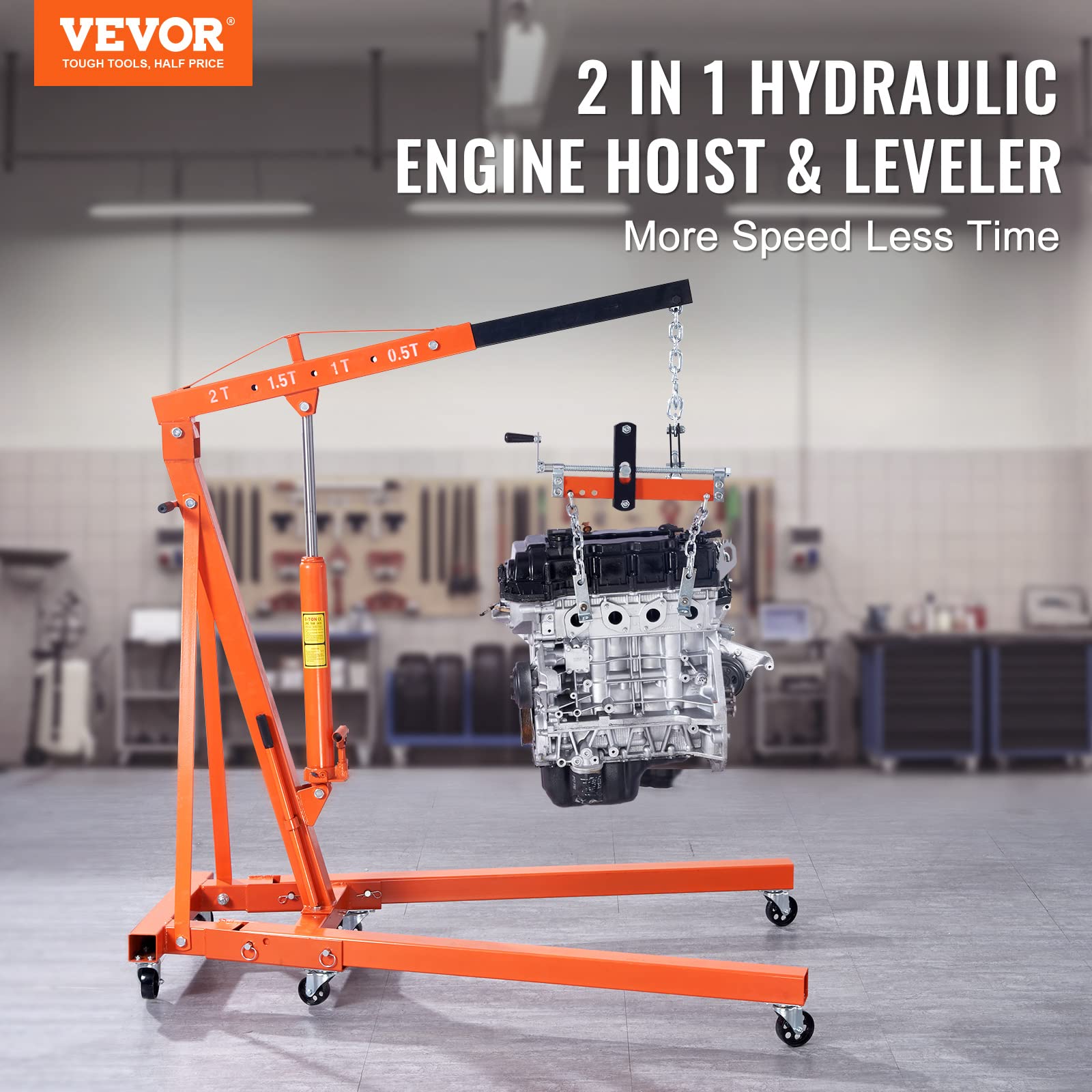 Mua VEVOR Engine Lifter, Engine Crane, 2 Tones, Workshop Crane ...