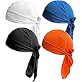 Amazon.com: QAIKYUNE Do Rag Skull Caps for Men Sweat Wicking Doo Rags ...