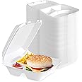Amazon.com: Stock Your Home 9x9 Clamshell Take Out Boxes (25 Pack) Large 3-Compartment Foam Food ...