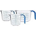 Arrow Plastic Measuring Cups for Liquids, Set of 3 - With Cool-Grip ...