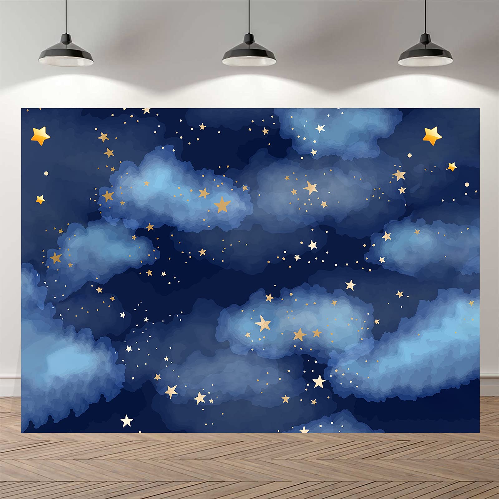 Buy Golden Stars Backdrop Twinkle Twinkle Little Star Background Flash ...