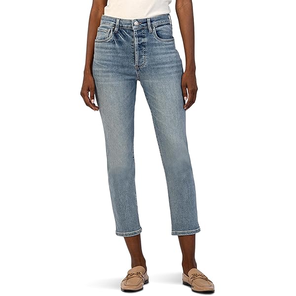 KUT from the Kloth Womens Elizabeth High Rise Fab Ab Straight Leg