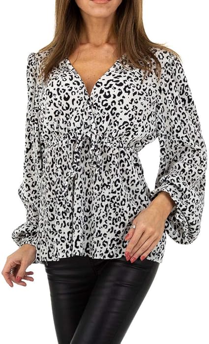 Ital Design Damen Animal Print Bluse: Amazon.de: Bekleidung